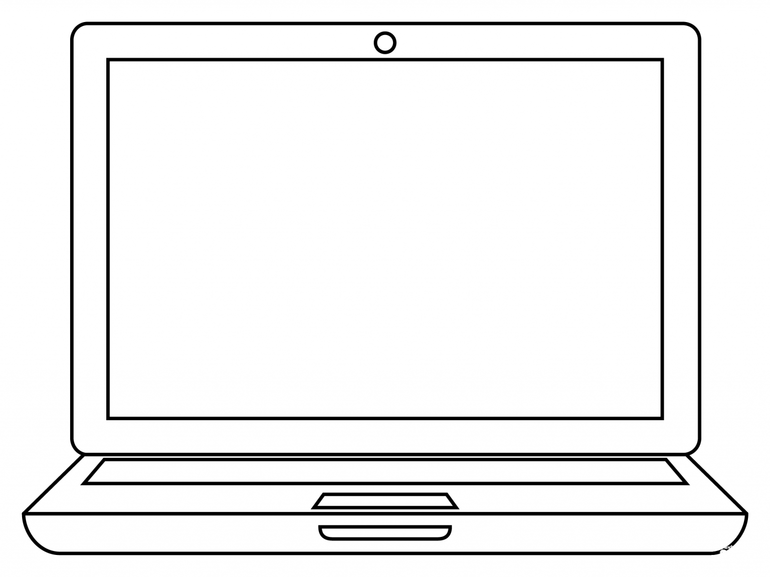 Laptop coloring page - ColouringPages