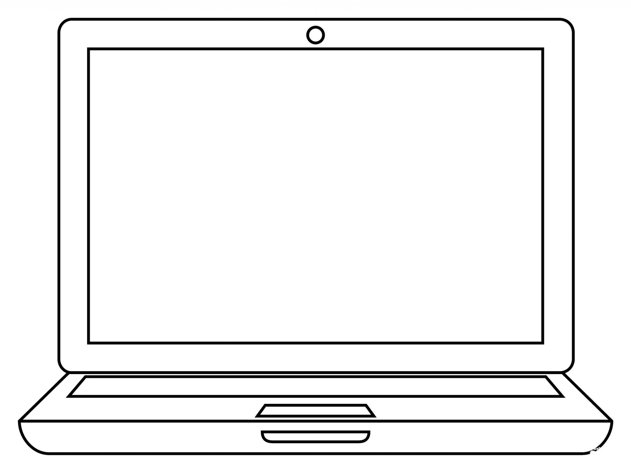 Laptop coloring page - ColouringPages