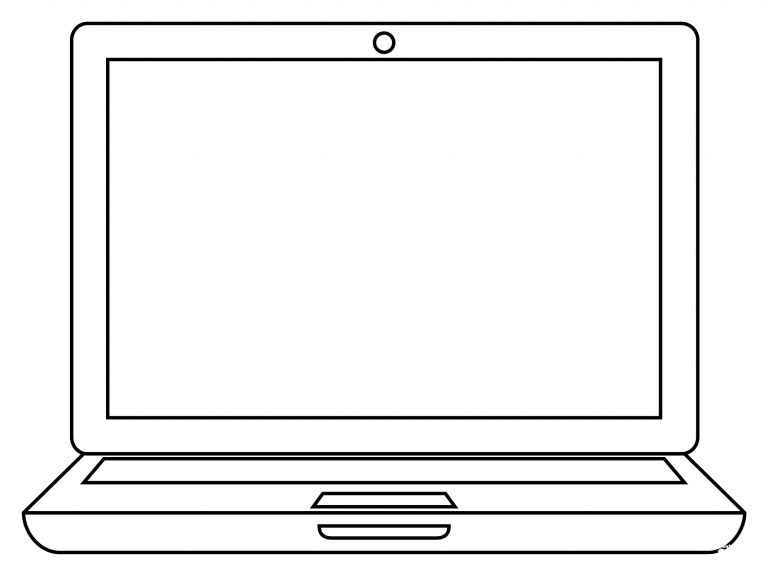 Laptop coloring page - ColouringPages
