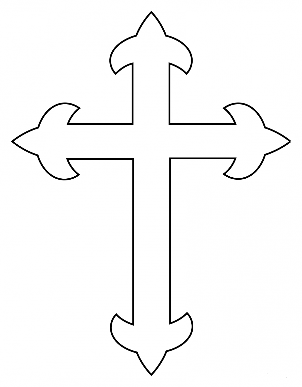 Latin Cross coloring page - ColouringPages