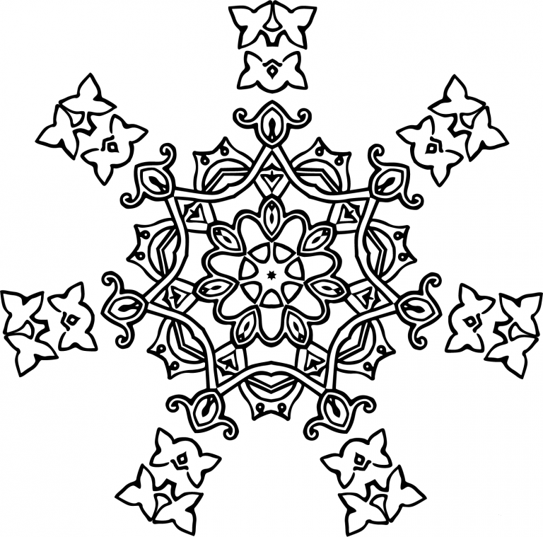Leafy Geometric Design coloring page - ColouringPages