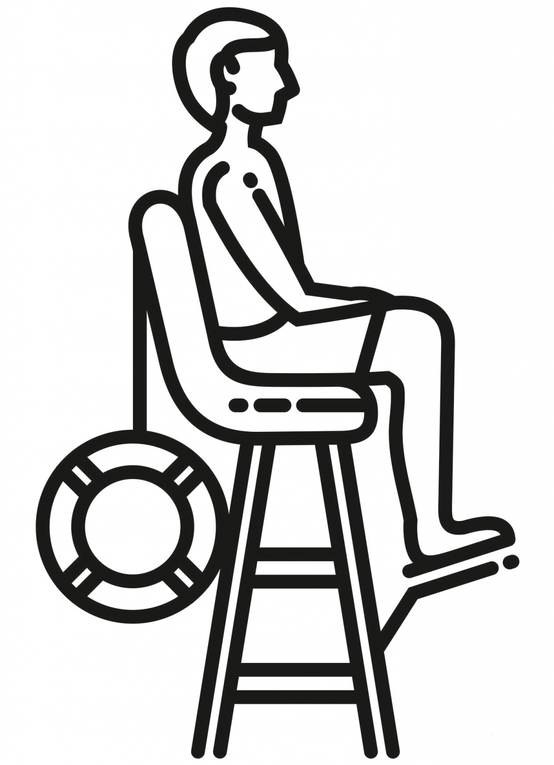 Lifeguard coloring page - ColouringPages