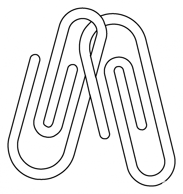 Linked Paperclips Emoji coloring page - ColouringPages