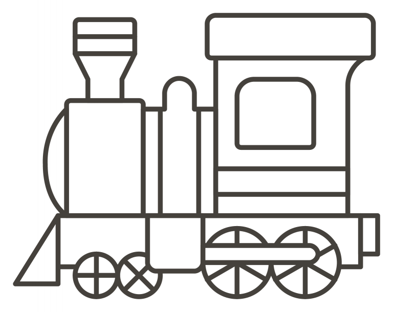 Locomotive coloring page - ColouringPages