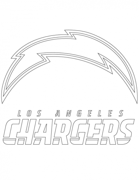 Los Angeles Chargers Logo coloring page - ColouringPages