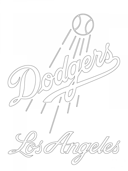 Los Angeles Dodgers Logo coloring page - ColouringPages