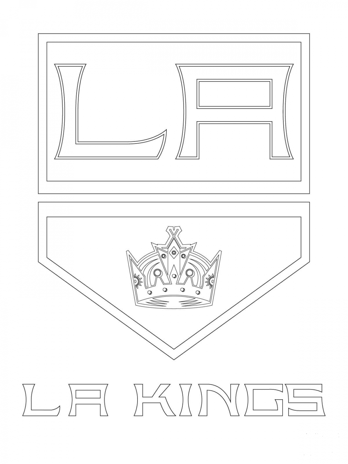 Los Angeles Kings Logo coloring page - ColouringPages