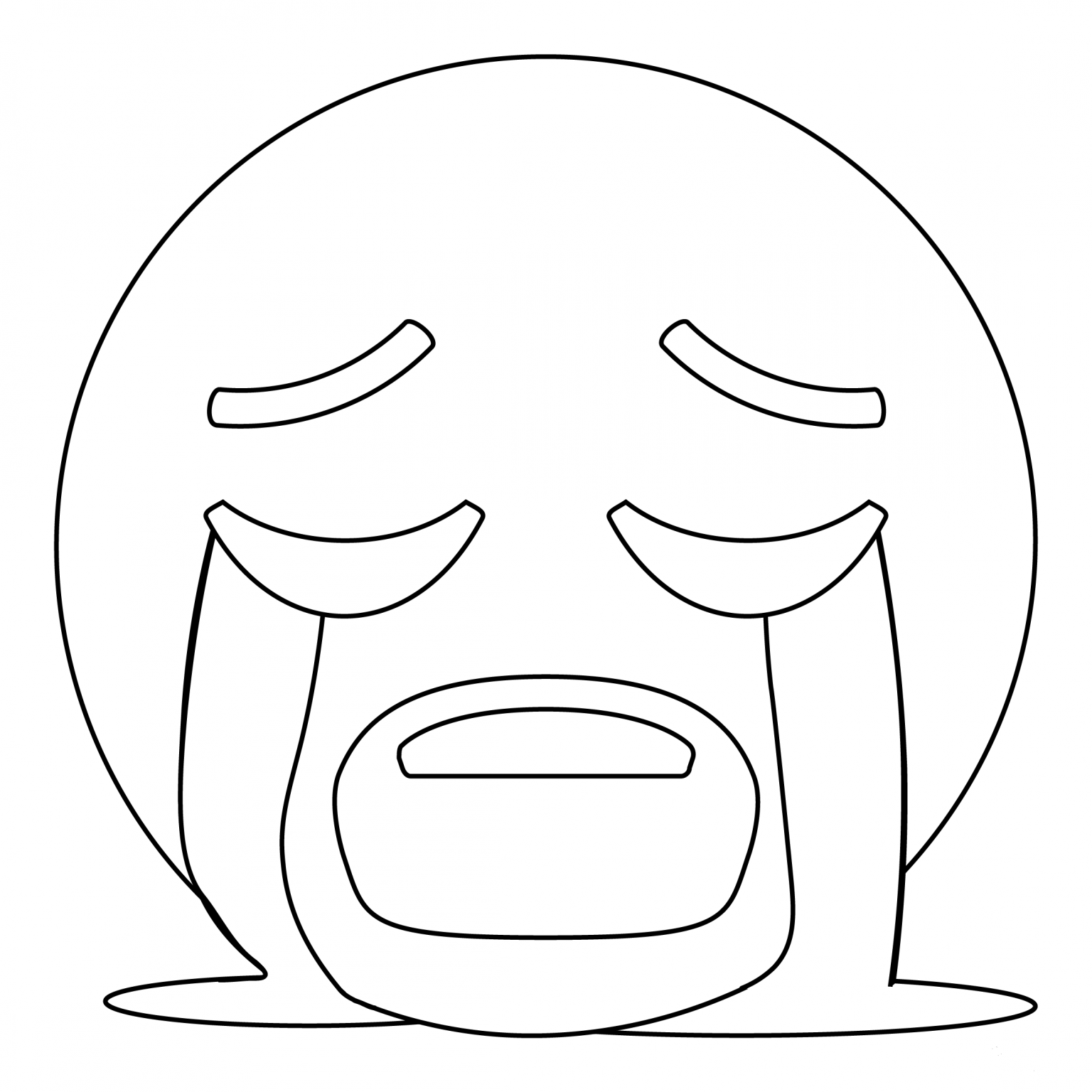 Loudly Crying Face coloring page - ColouringPages