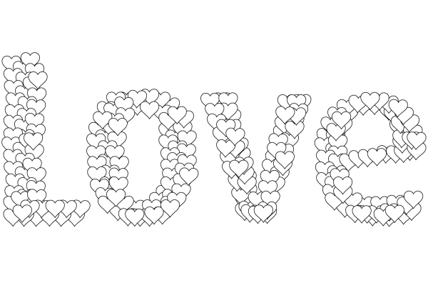Love coloring page - ColouringPages