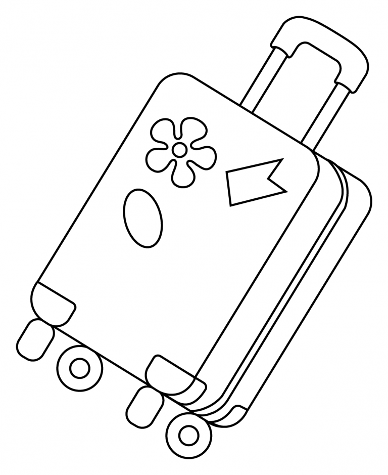Luggage Emoji coloring page - ColouringPages