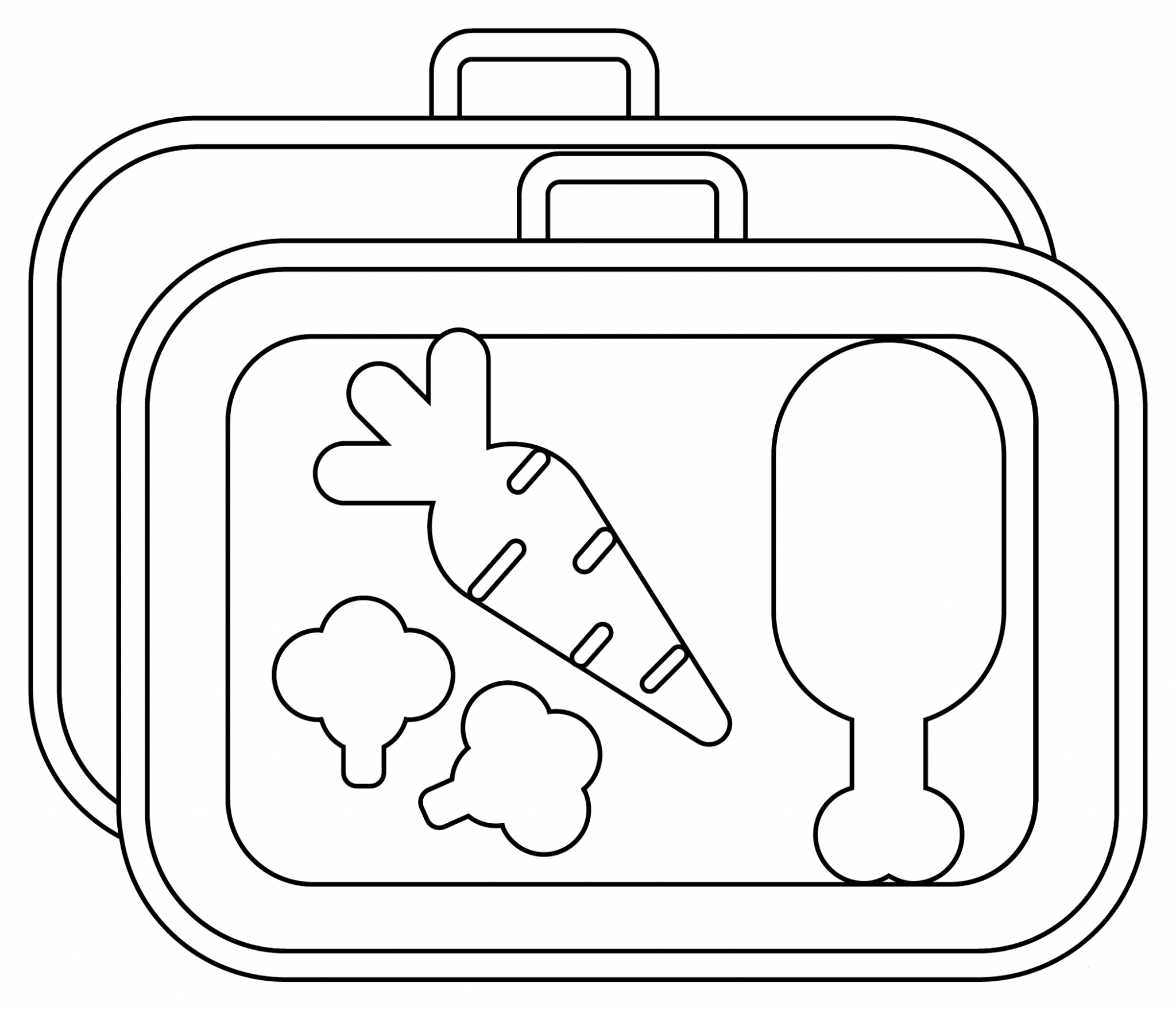 Lunchbox coloring page - ColouringPages