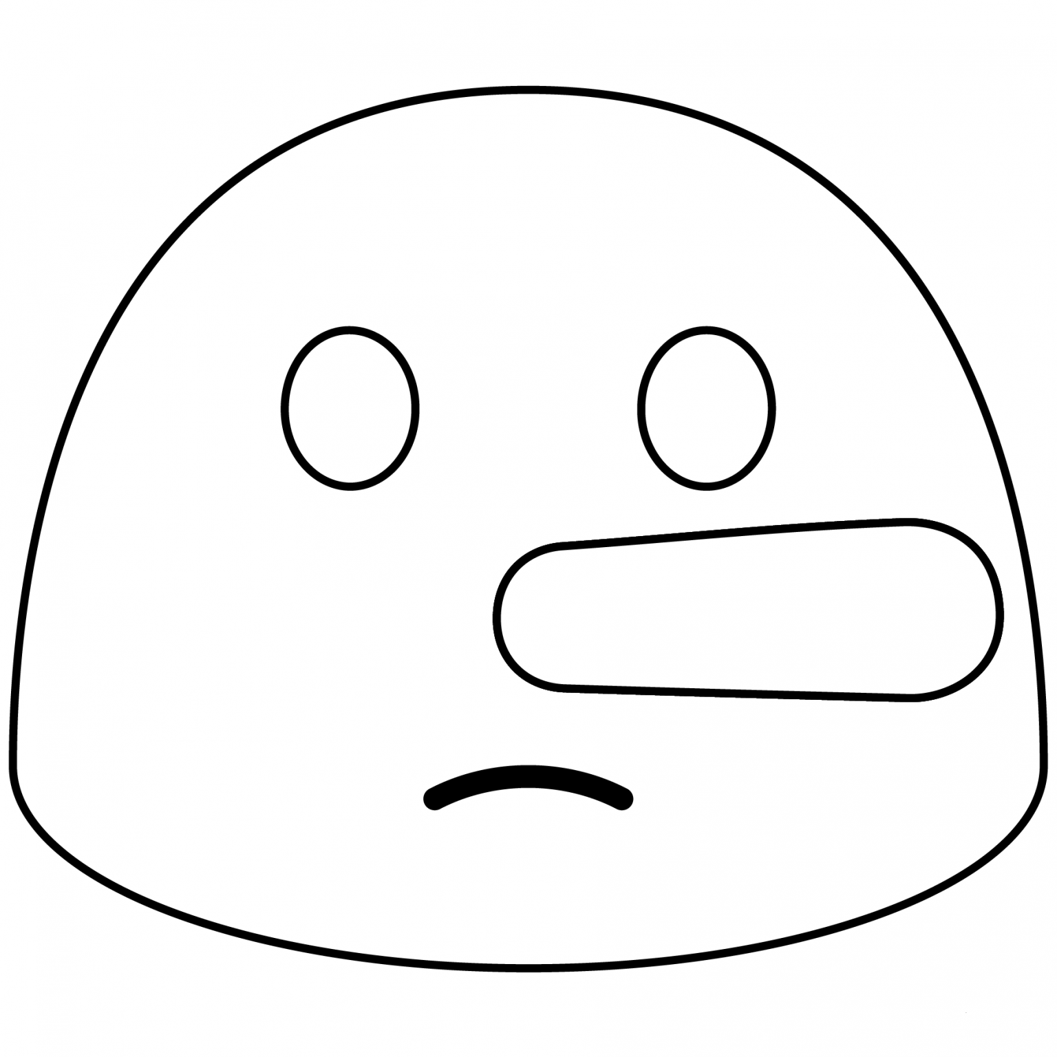 Lying Face Emoji coloring page - ColouringPages