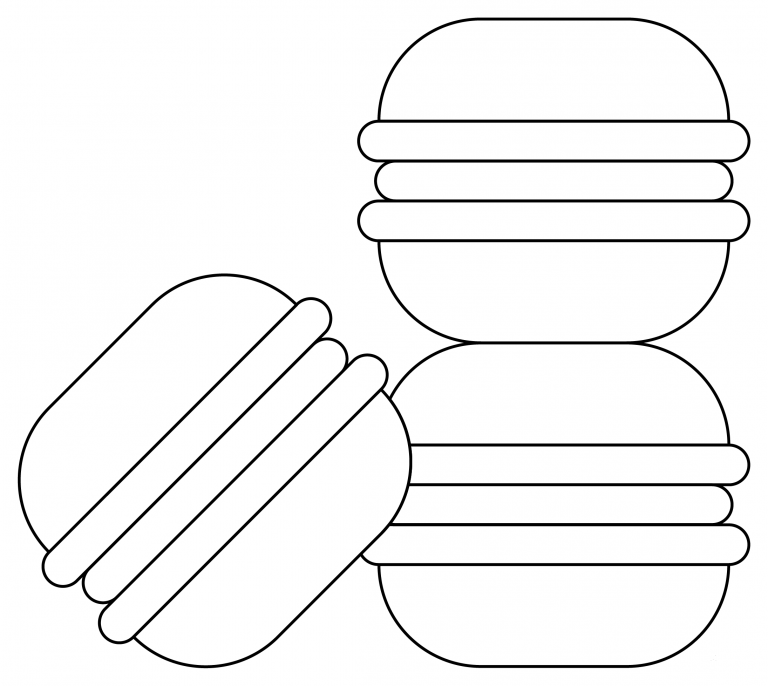 Macaron coloring page - ColouringPages