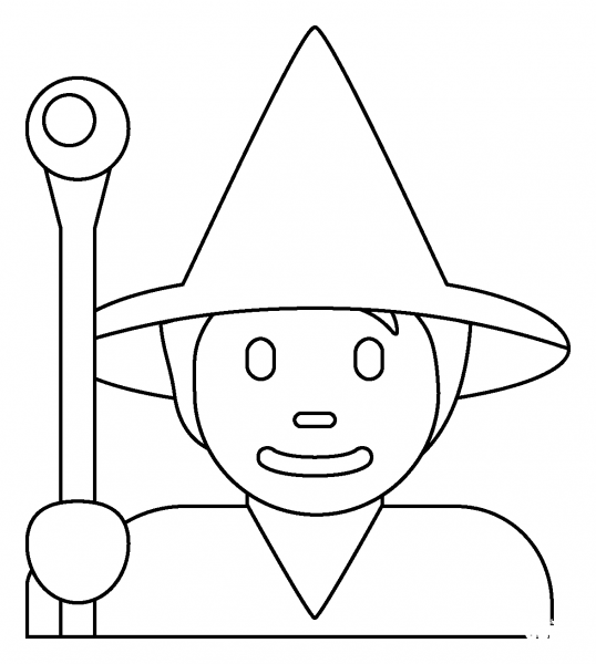 Mage Emoji coloring page - ColouringPages