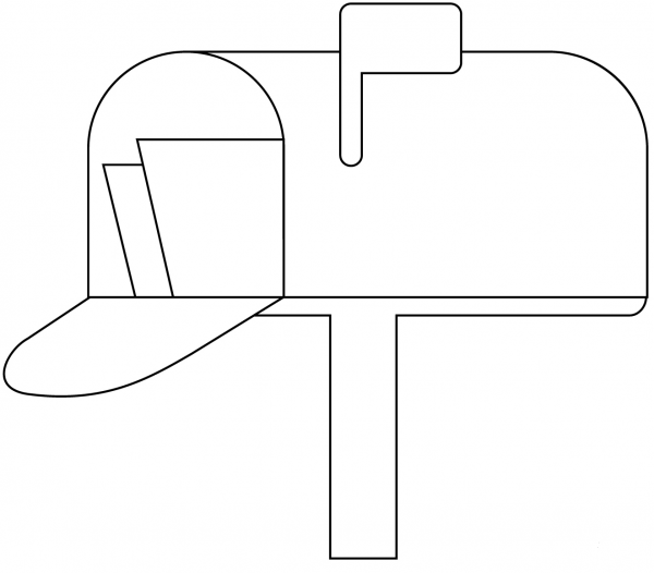 Mailbox coloring page - ColouringPages