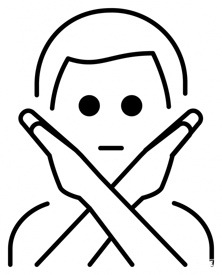 Man Gesturing No Emoji coloring page - ColouringPages