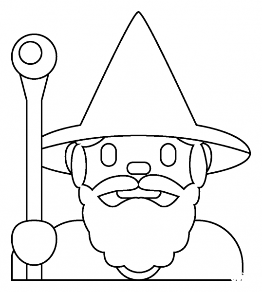 Man Mage Emoji coloring page - ColouringPages