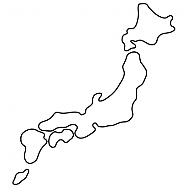 Map of Japan Emoji coloring page - ColouringPages