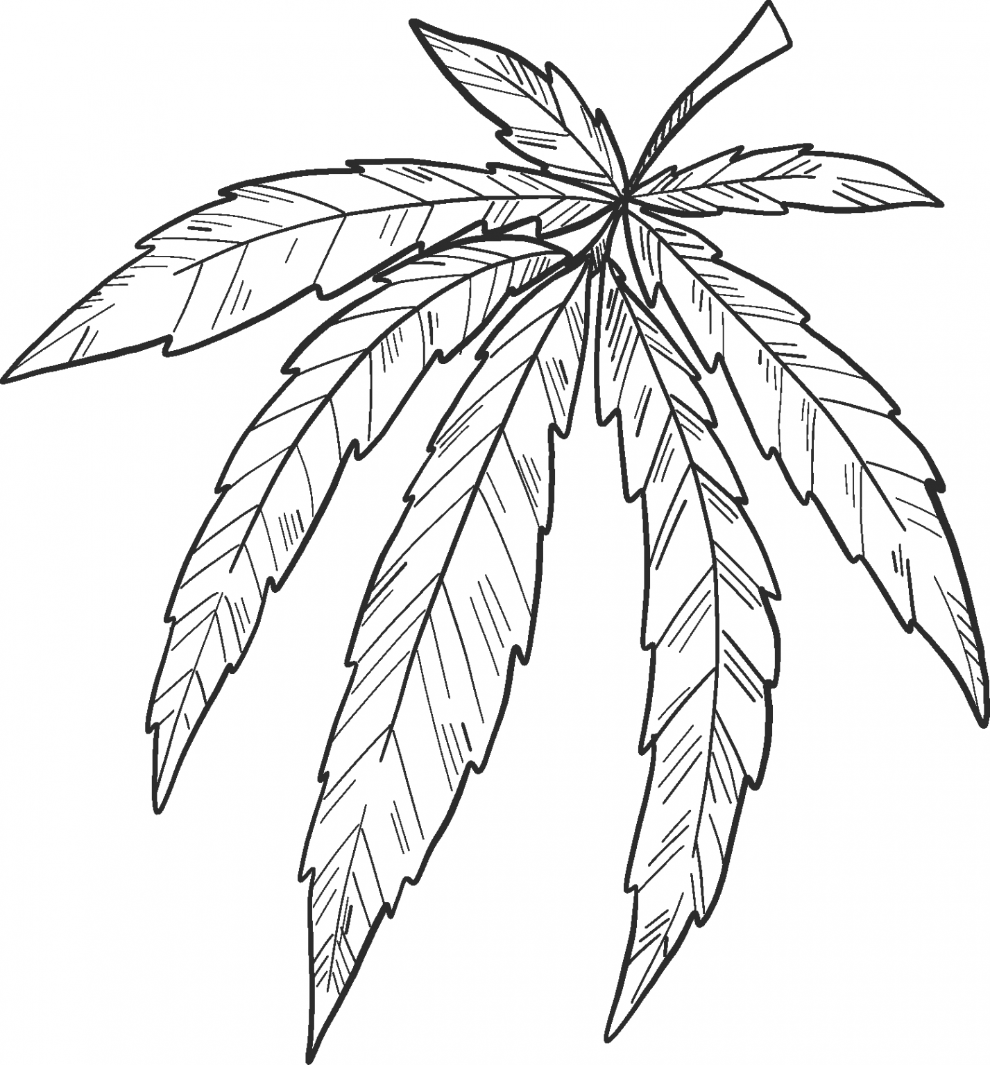 Marijuana coloring page - ColouringPages