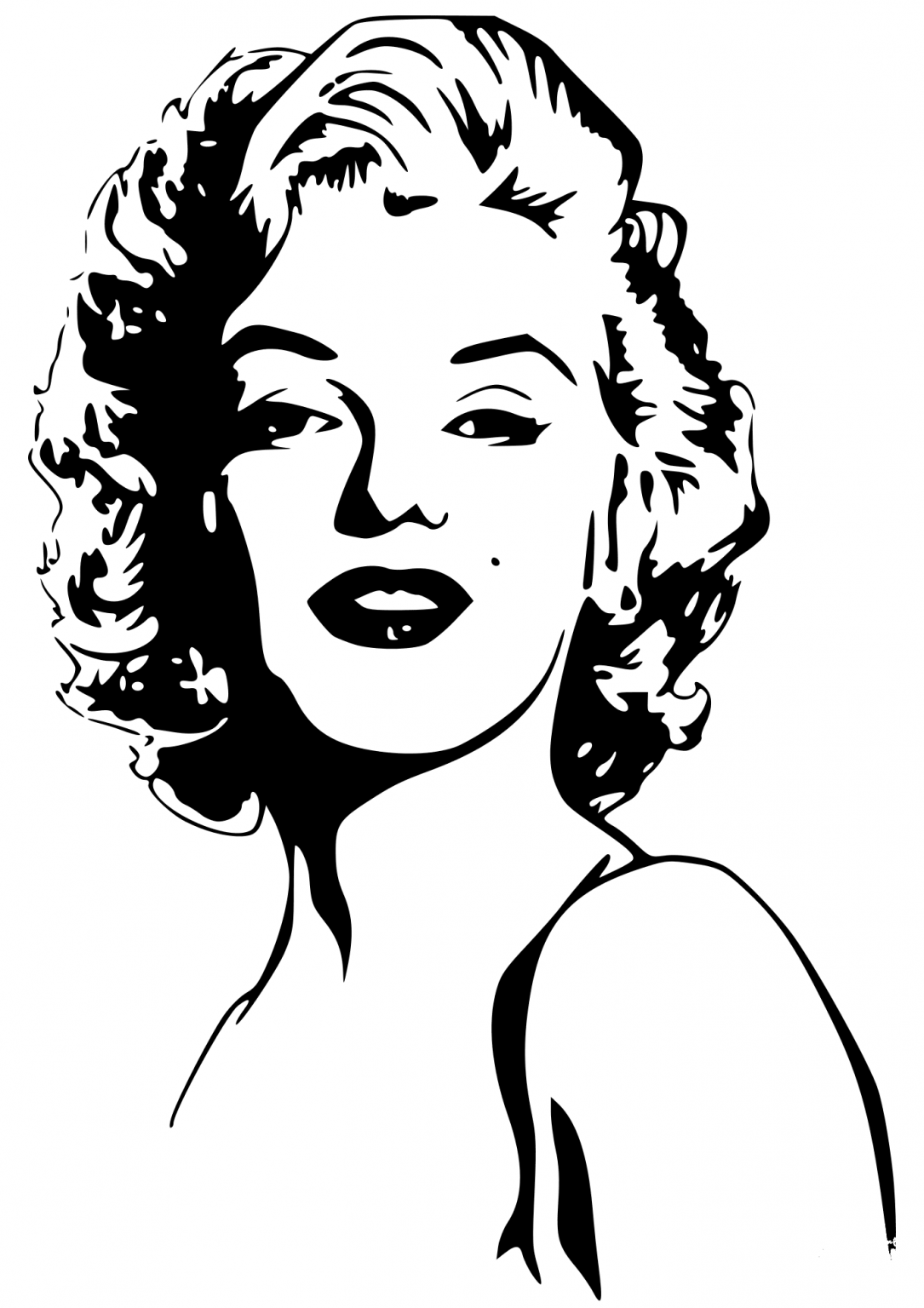 Marilyn Monroe coloring page - ColouringPages