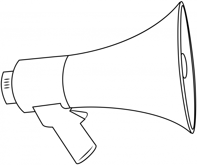 Megaphone coloring page - ColouringPages