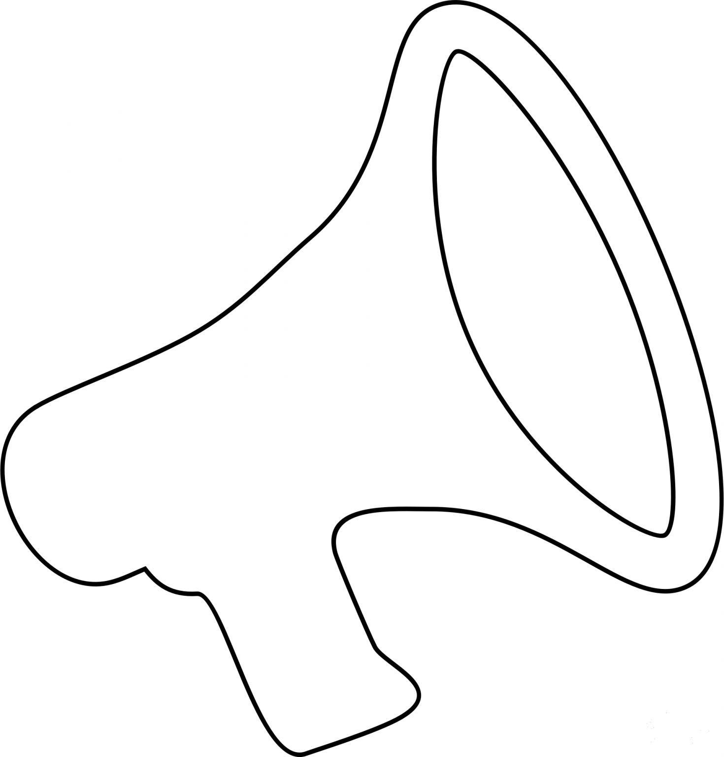 Megaphone coloring page - ColouringPages
