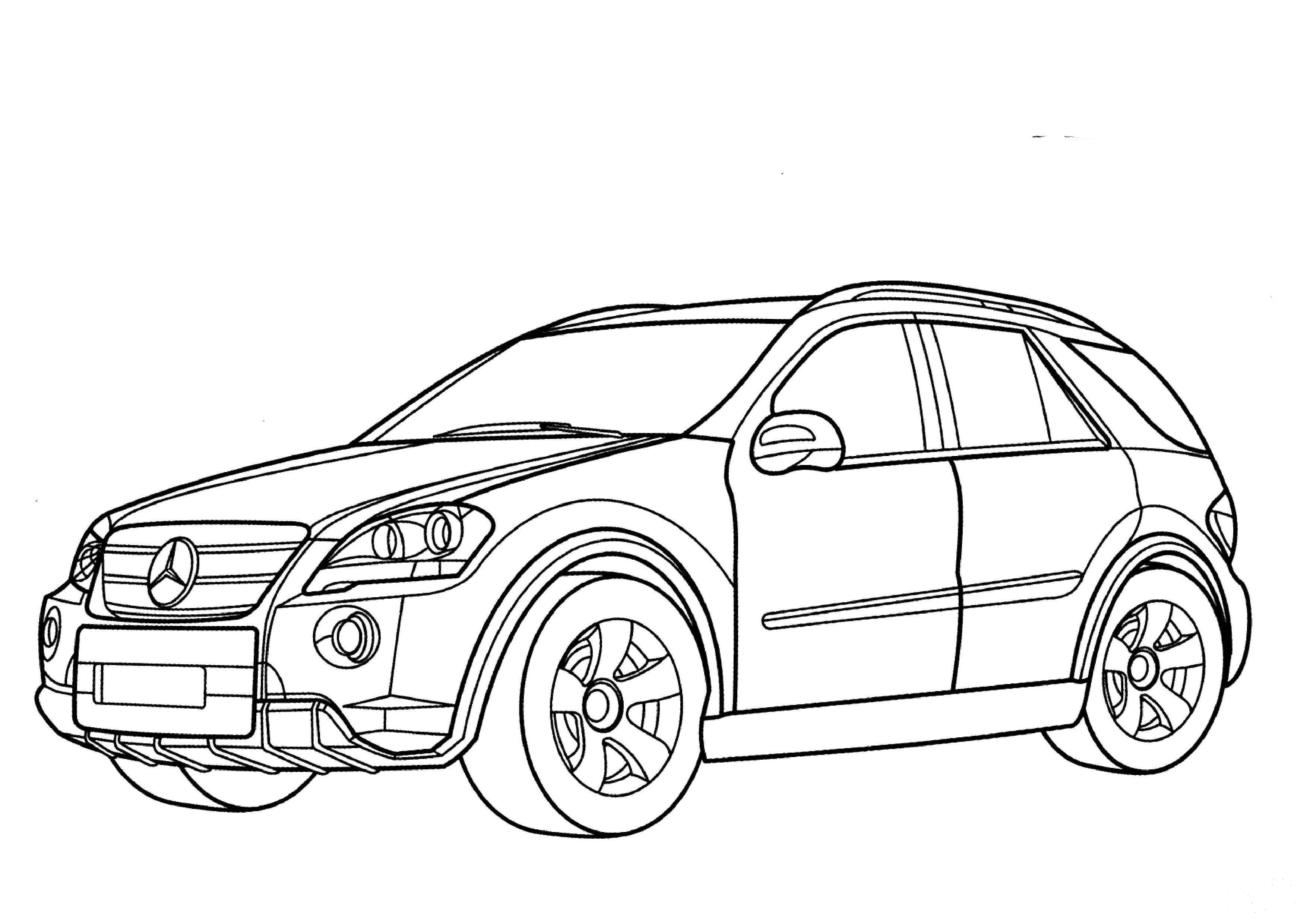 Mercedes Ml Class coloring page - ColouringPages