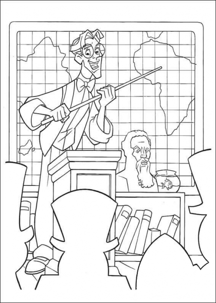 Milo Explains The Map coloring page - ColouringPages