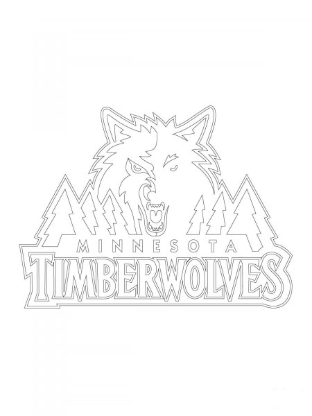 Minnesota Timberwolves Logo coloring page - ColouringPages