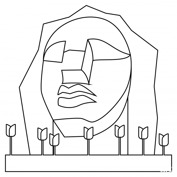 Moai coloring page - ColouringPages