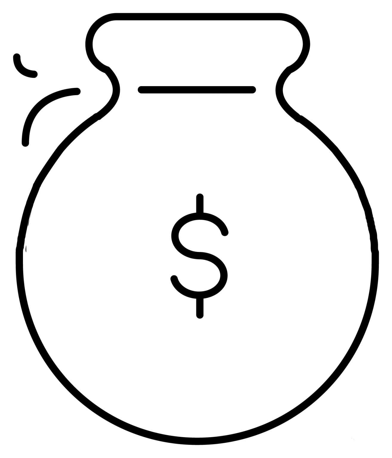 Money Bag Emoji coloring page - ColouringPages