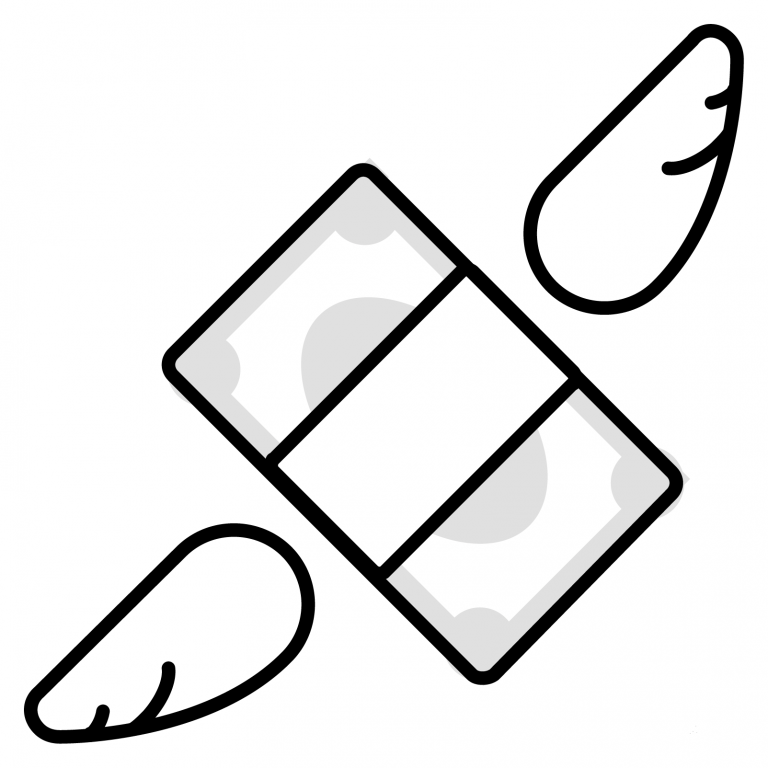 Money with Wings Emoji coloring page - ColouringPages