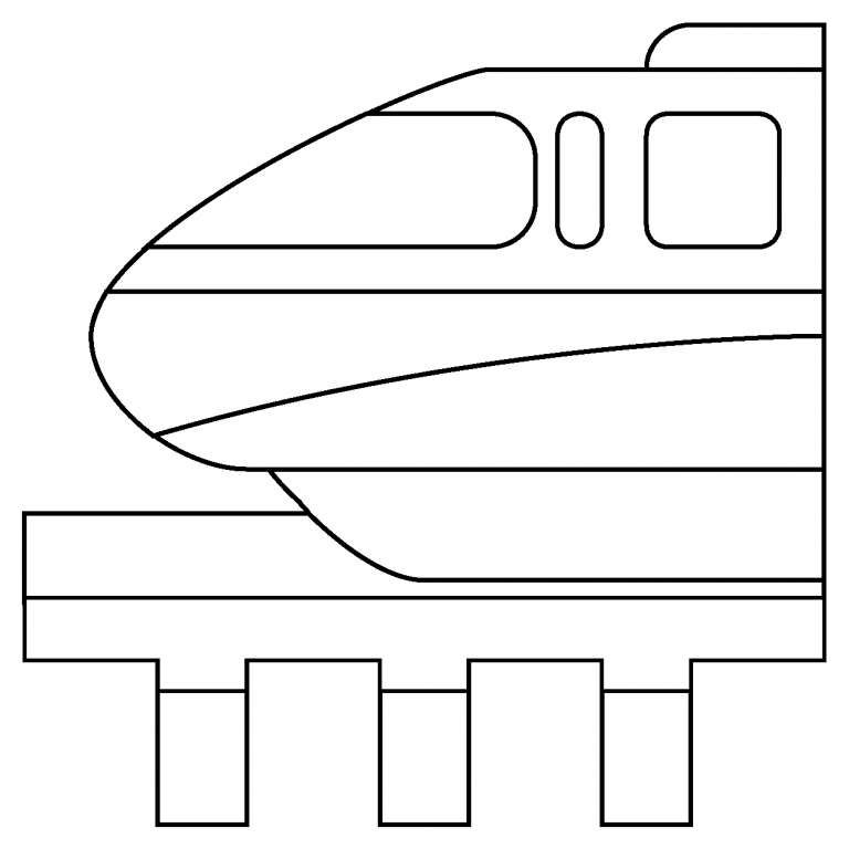 Monorail Emoji coloring page - ColouringPages