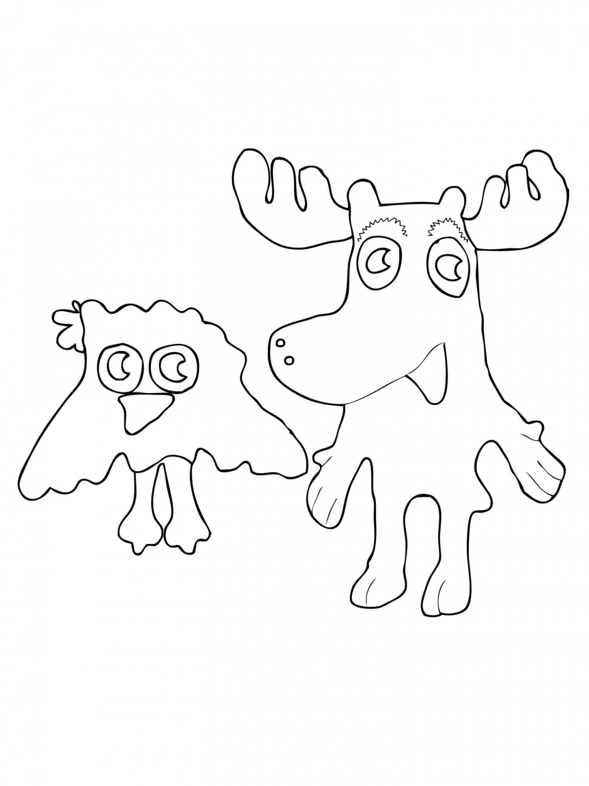 Moose A. Moose and Zee coloring page - ColouringPages