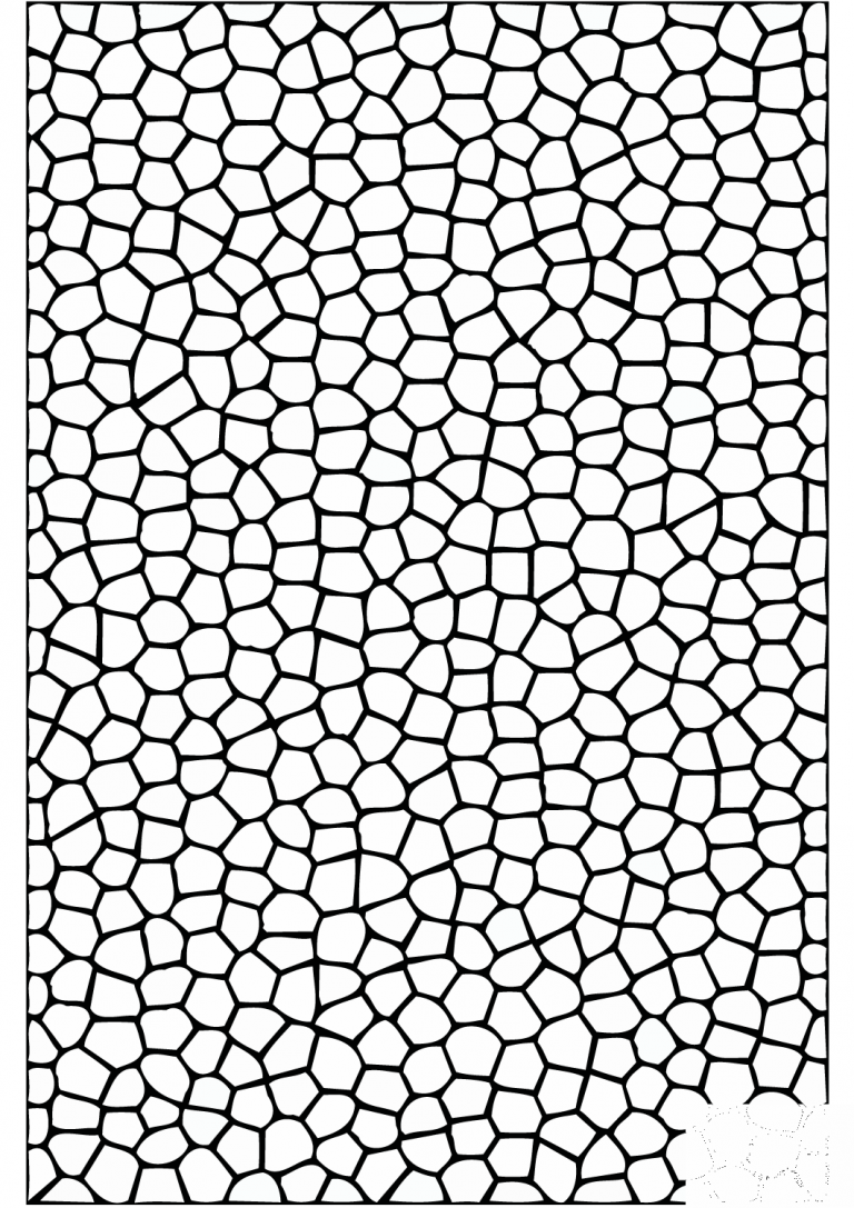 Mosaic Tiles Pattern coloring page - ColouringPages