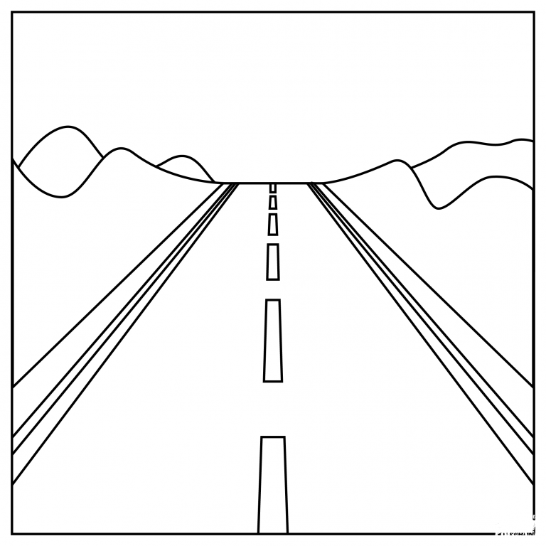 Motorway coloring page - ColouringPages