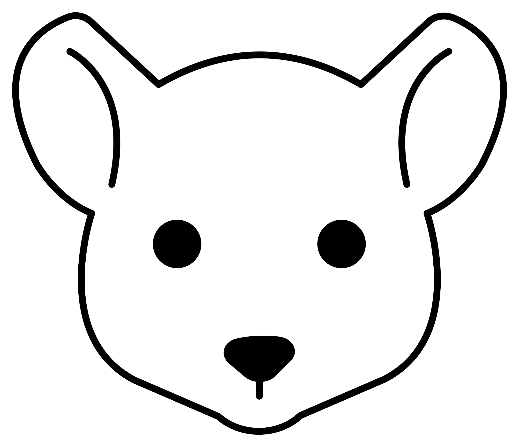 Mouse Face Emoji coloring page - ColouringPages