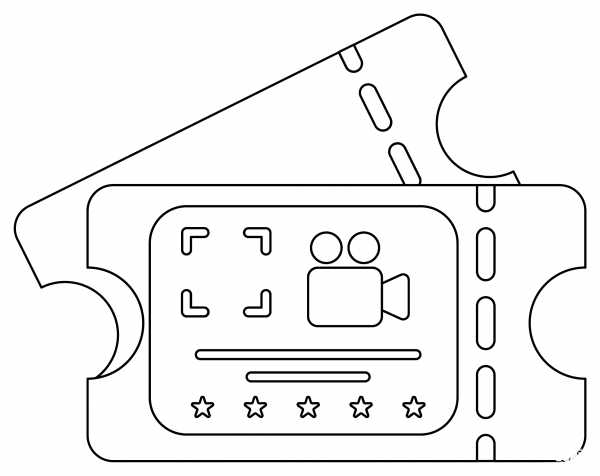Movie Ticket coloring page - ColouringPages