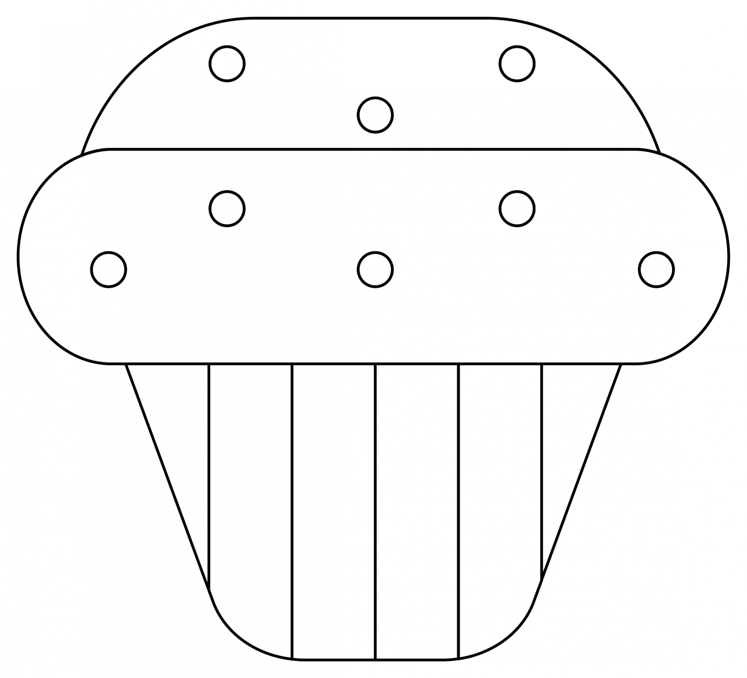 Muffin coloring page - ColouringPages