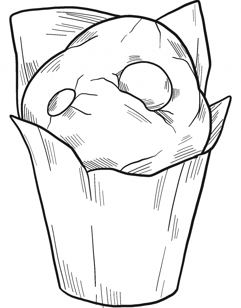 Muffin coloring page - ColouringPages