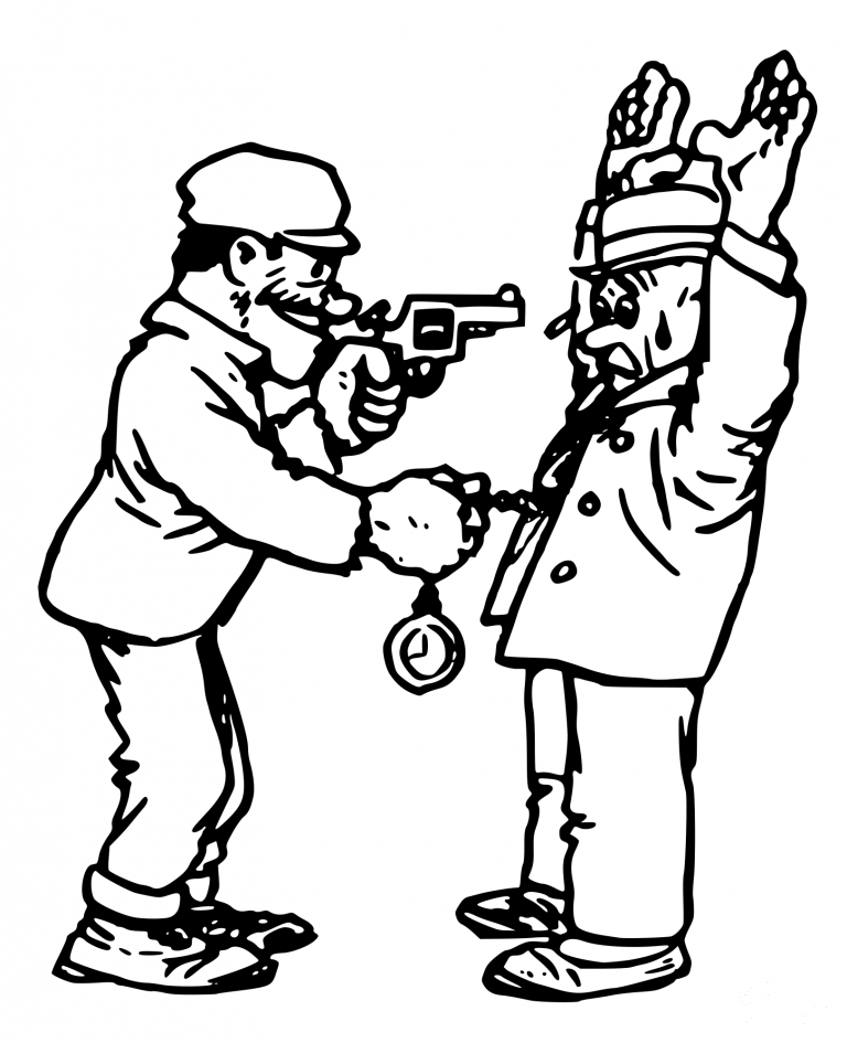 Mugger with a Gun coloring page - ColouringPages