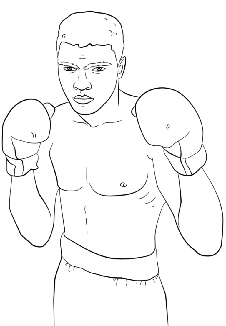 Muhammad Ali coloring page - ColouringPages