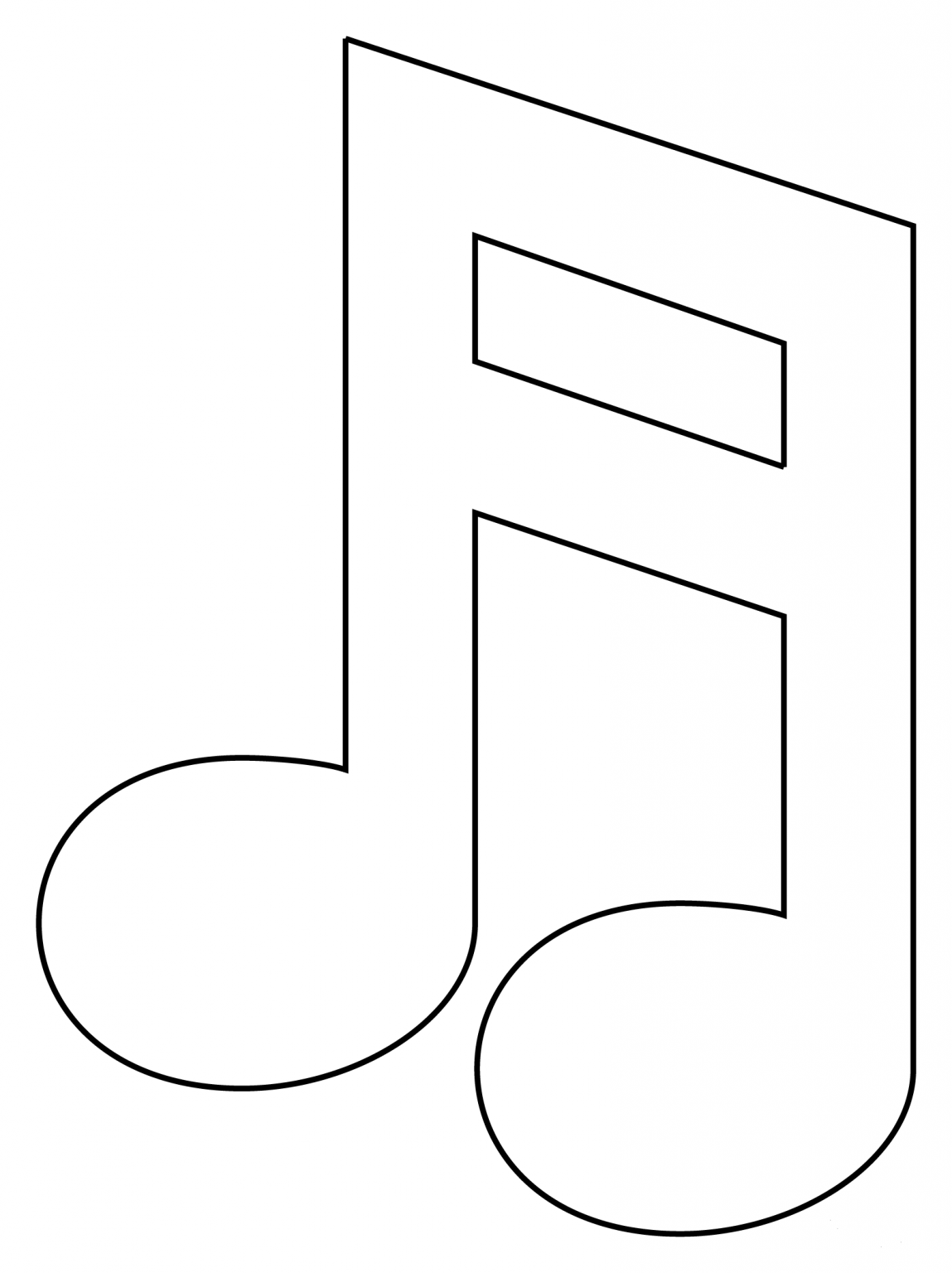 Musical Note coloring page - ColouringPages