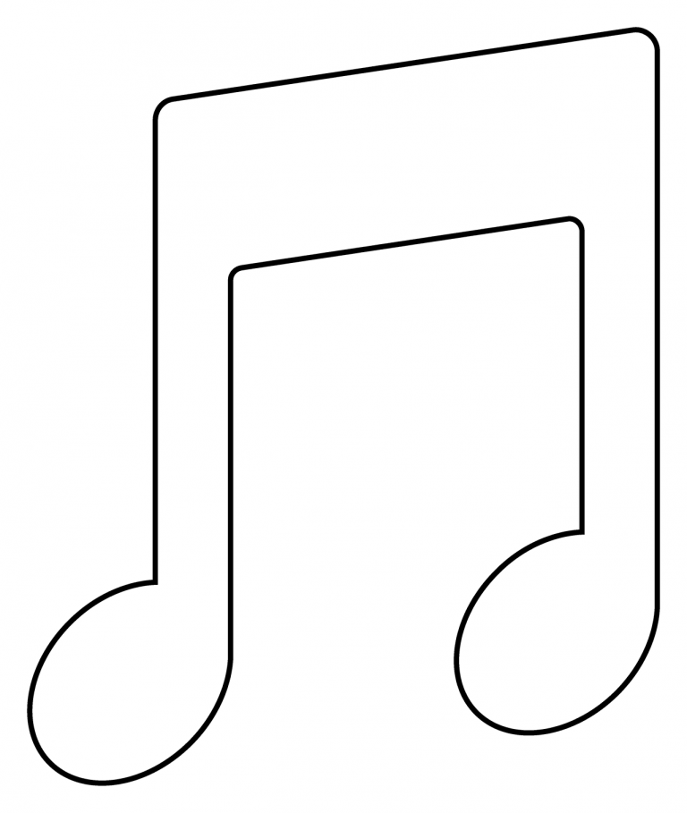 Musical Note Emoji coloring page - ColouringPages