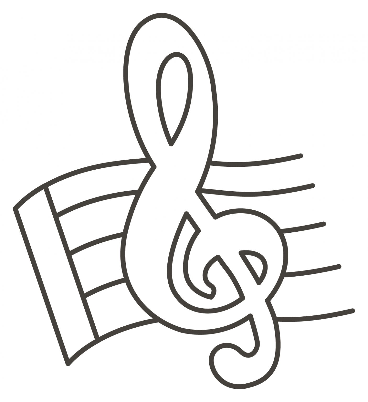 Musical Score coloring page - ColouringPages