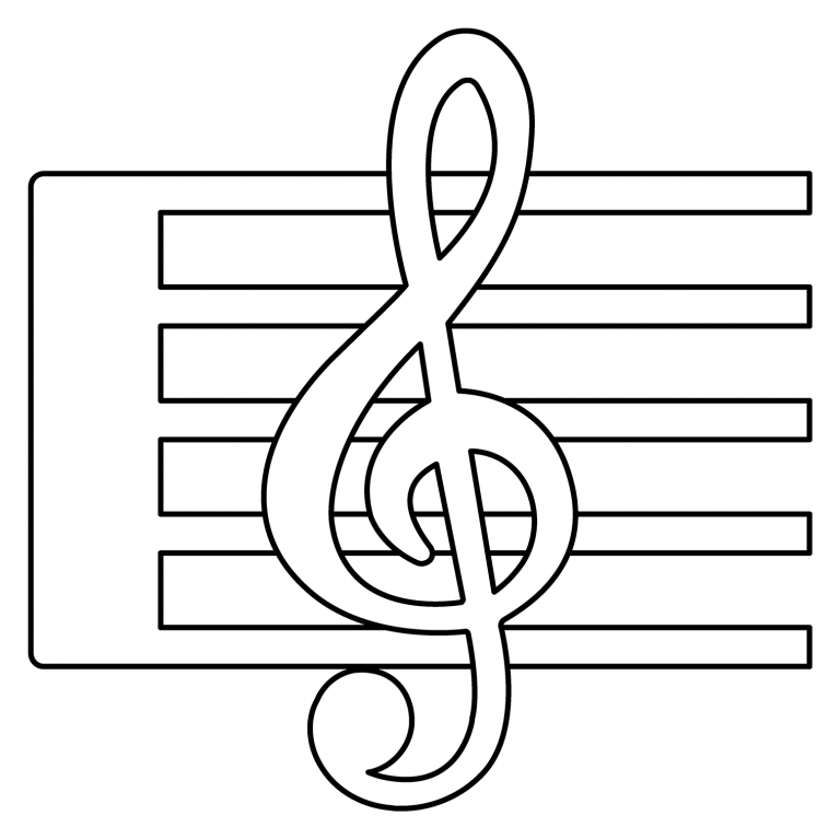Musical Score Emoji coloring page - ColouringPages