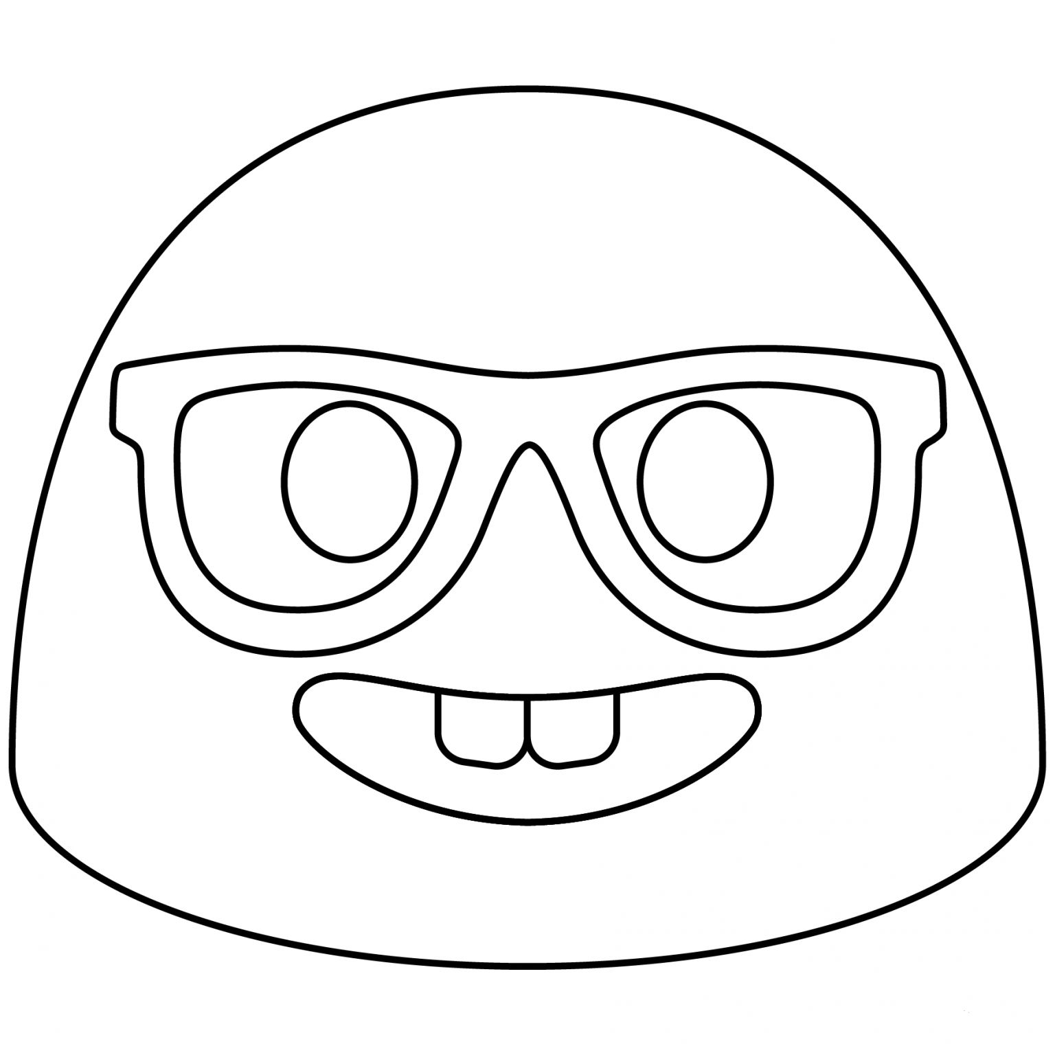 Nerd Face Emoji coloring page - ColouringPages
