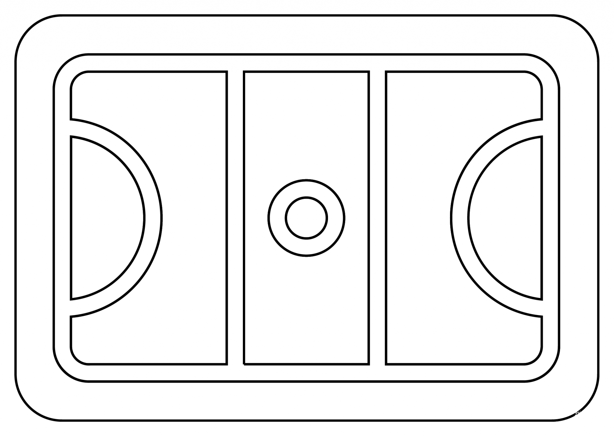 Netball Court coloring page - ColouringPages