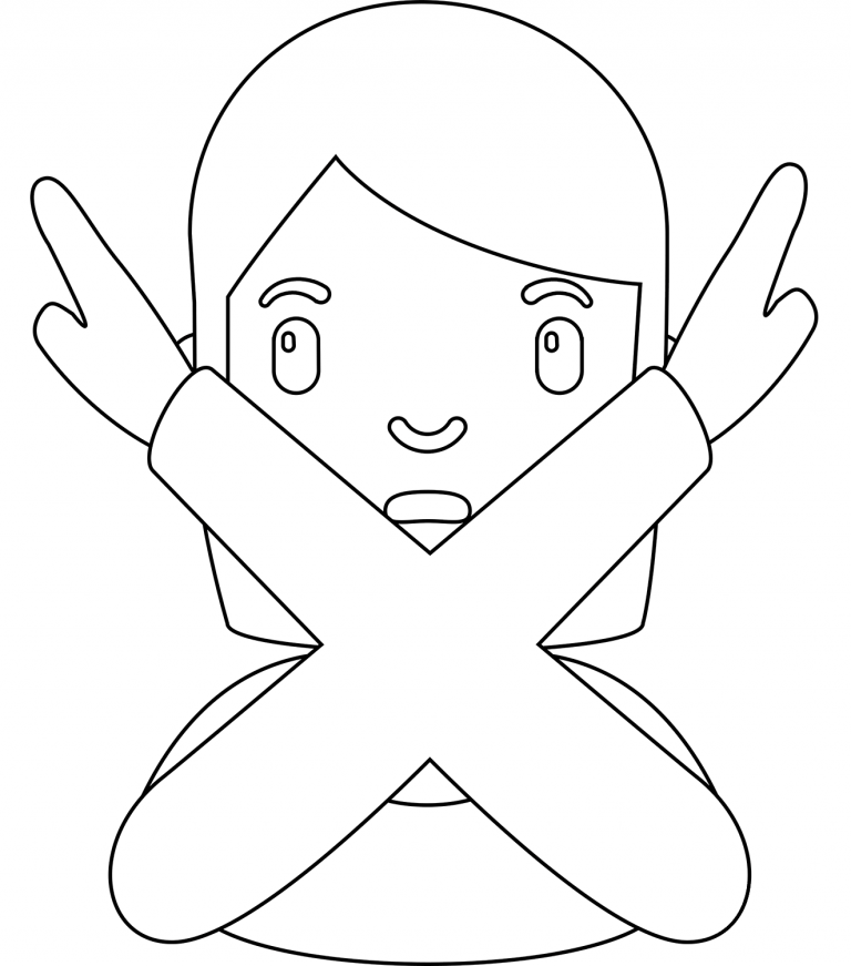 No Gesture Emoji coloring page - ColouringPages