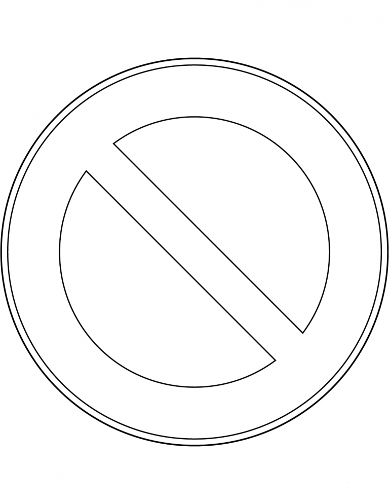 "No Parking" Sign in Germany coloring page - ColouringPages